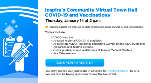 Community Virtual Town Hall For Covid 19 And Vaccines Inspira Health